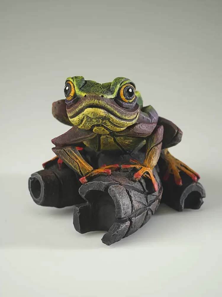 African Tree Frog EDGE Sculpture, Rainbow Green, 10cm – Dutch Hospital ...