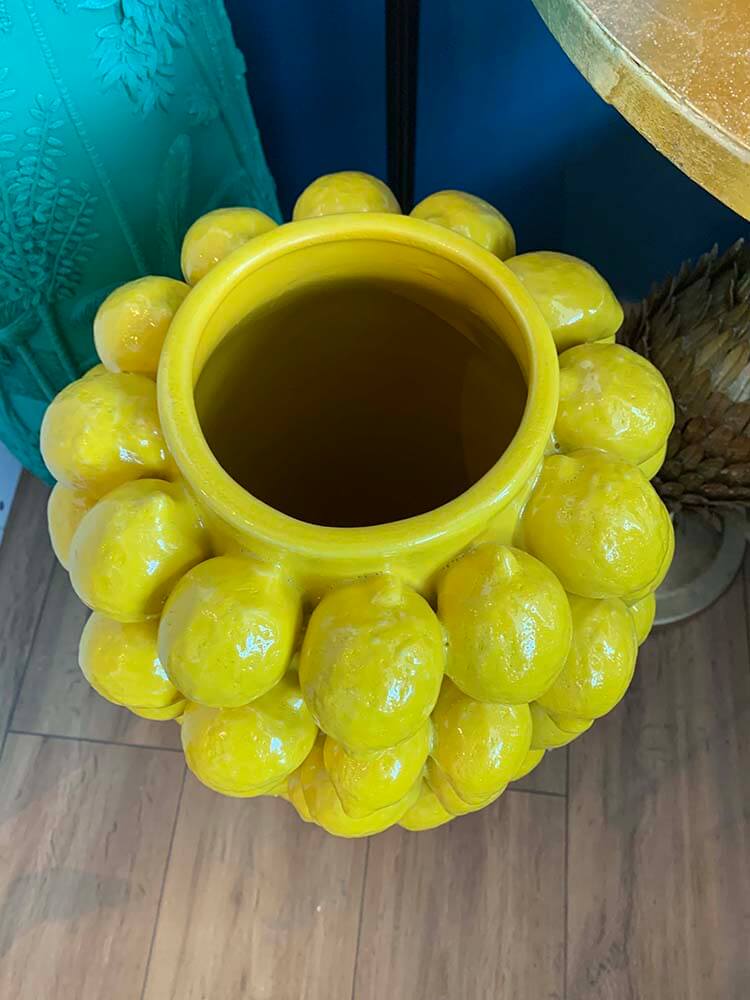 Large Lemon Vase Yellow, Sicilian Lemon Vase, 60cm – Dutch Hospital ...