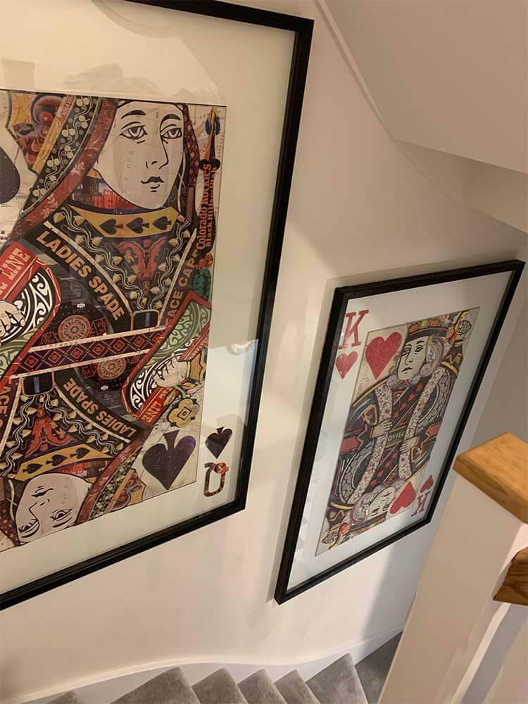 Queen of Spades Large Collage Wall Art, 3D Playing Card, 145cm – Dutch ...