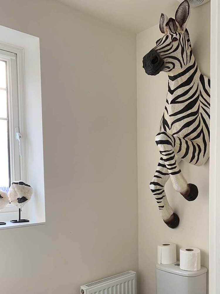 Large Life Size Zebra Wall Mount, Zebra Wall Head, 130cm – Dutch ...