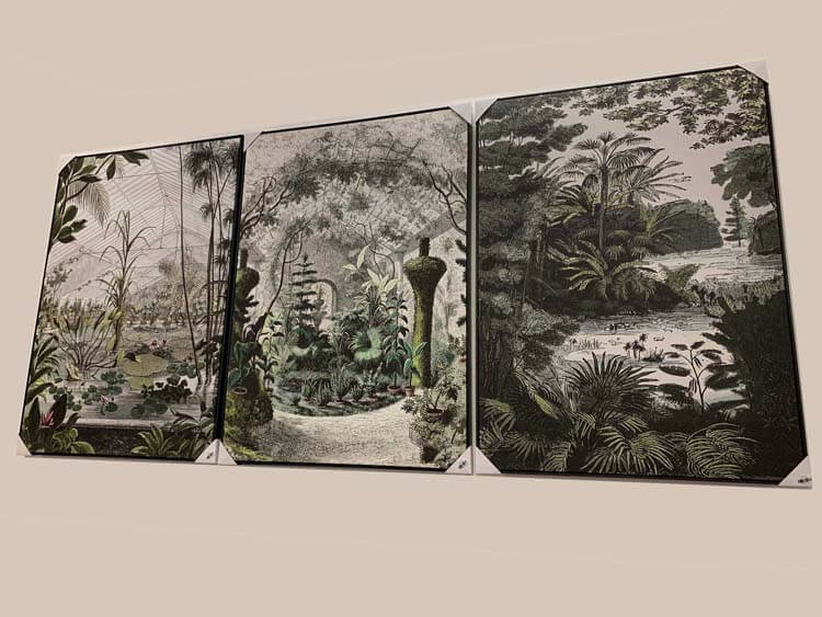 Tropical Garden, Lotus Pond Wall Picture, 145cm – Dutch Hospital Luxury ...