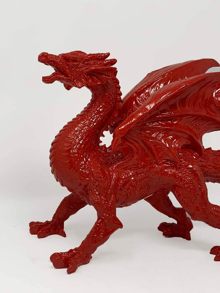Red Dragon Figurine, Welsh Dragon, 31cm – Dutch Hospital Luxury Lifestyle