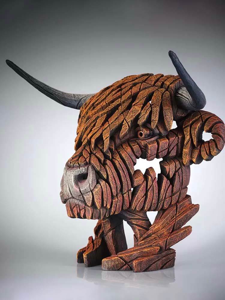 Large Highland Cow Head Bust, Edge Sculpture, 53cm | The Dutch Hospital ...