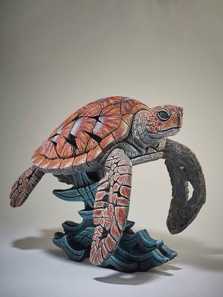 Large Sea Turtle Figure, Edge Sculpture Figurine, 34cm – Dutch Hospital ...