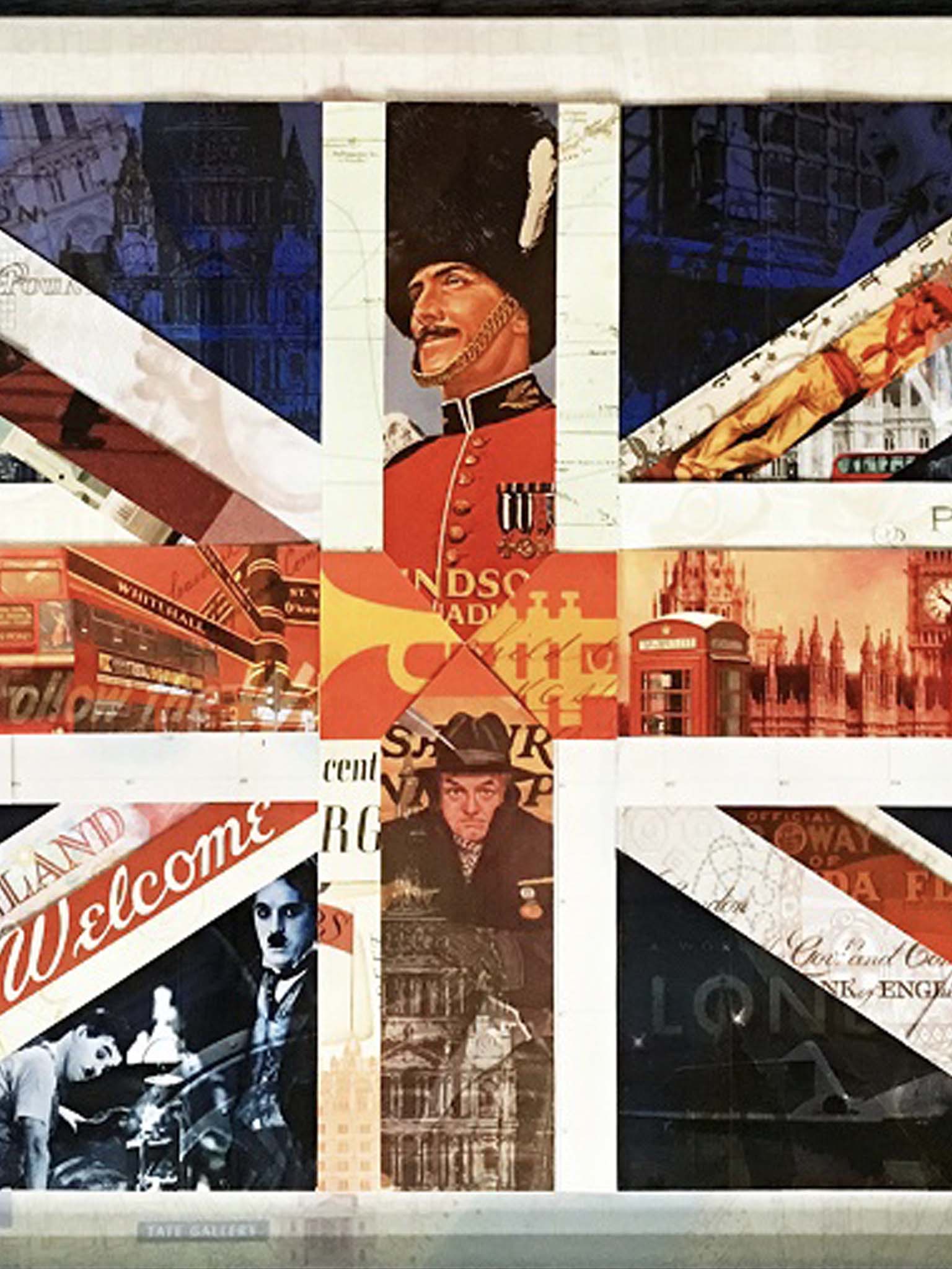 Union Jack 3D Collage Framed Picture, 145 x 100cm – Dutch Hospital ...