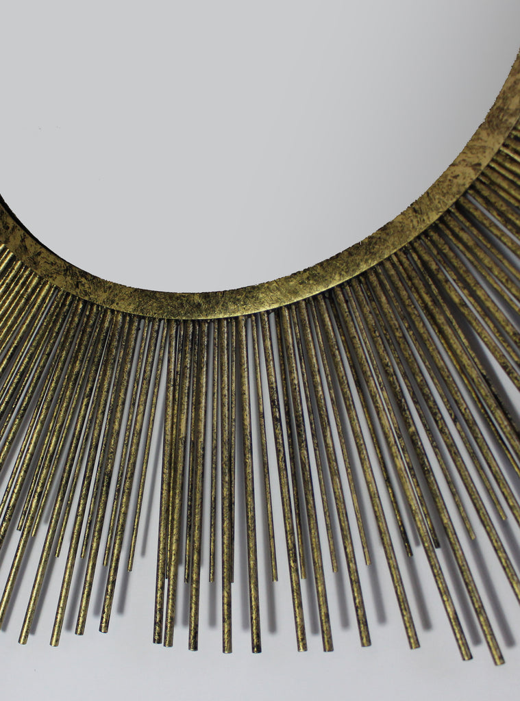 Spiky Mirror – Square Starburst Mirror – Brushed Gold Square Starburst ...