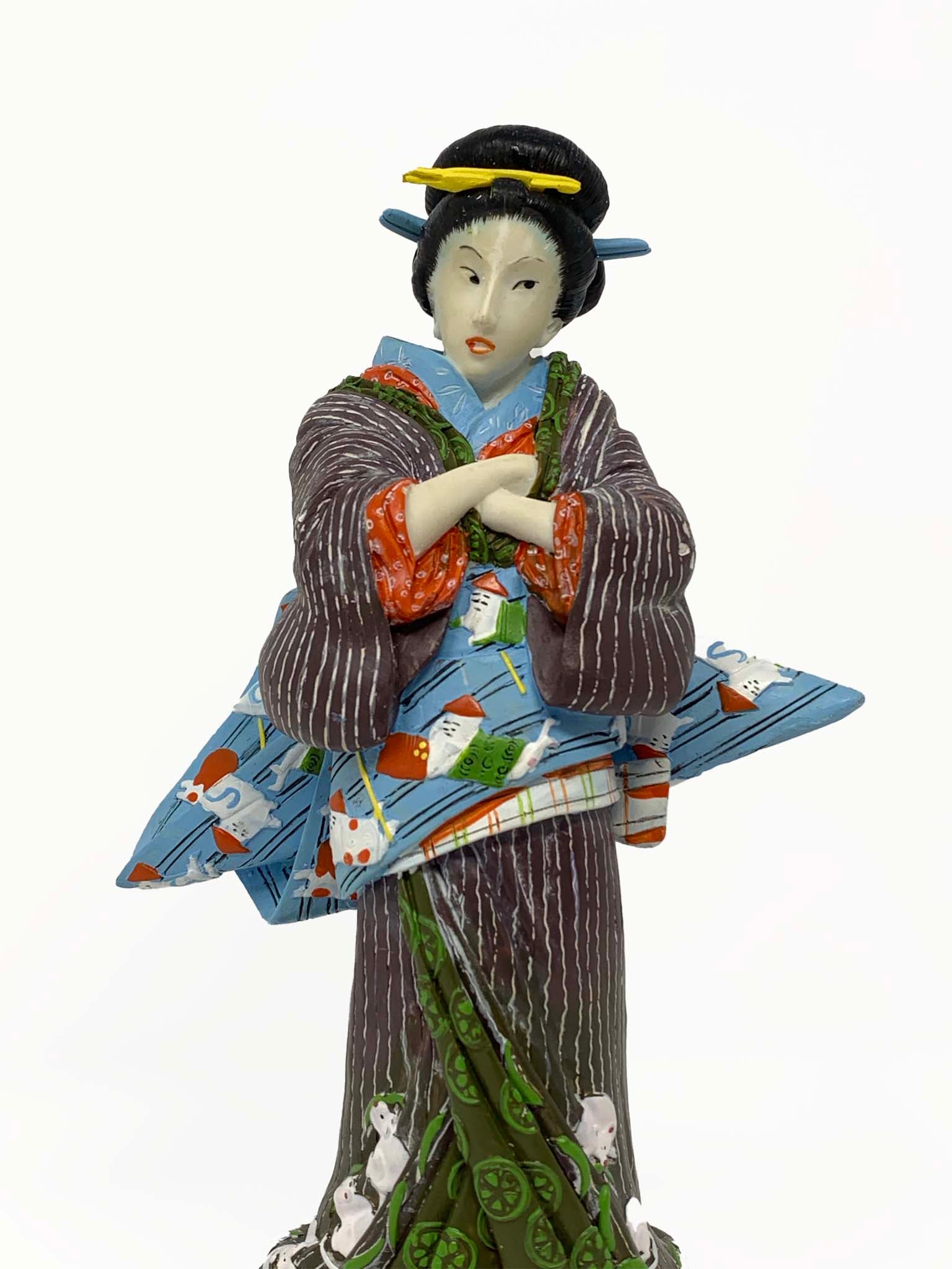 Japanese Woman in Kimono Figurine, Japanese Kabuki Dancer, 22cm – Dutch ...