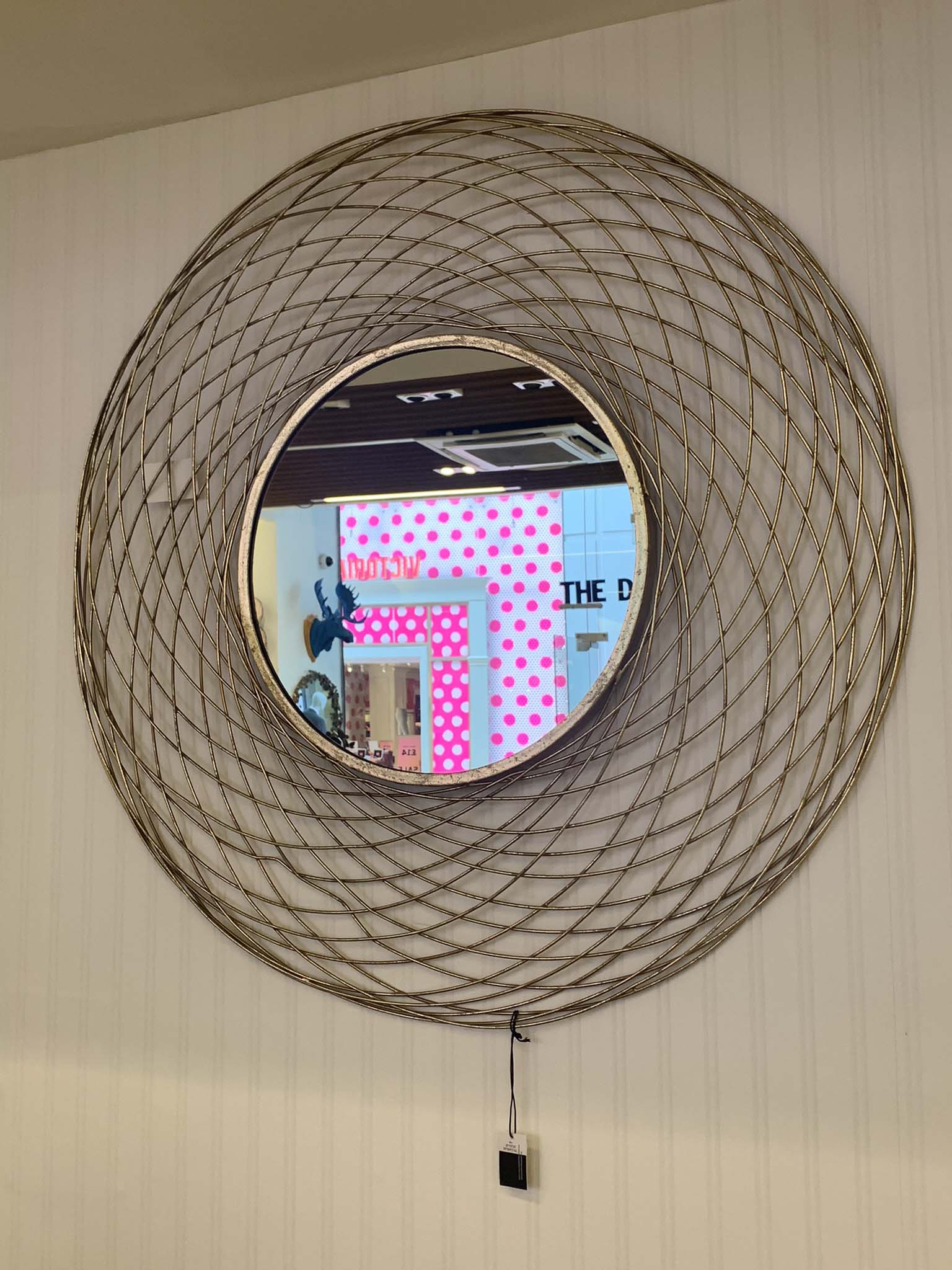 Gold Metal Wire Mirror, Swirl Mirror, Large Frame Mirror – Dutch ...