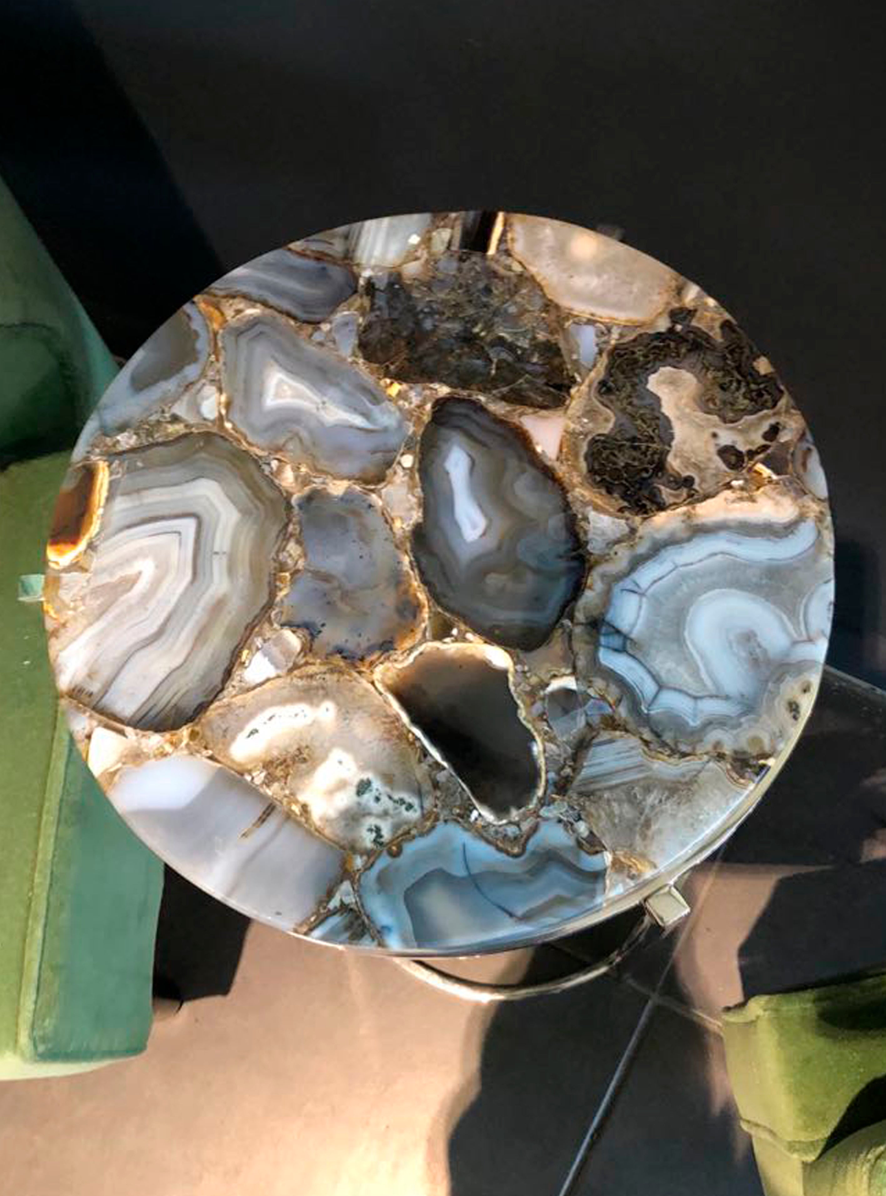 Small Round Agate Side Table 75cm – Dutch Hospital Luxury Lifestyle