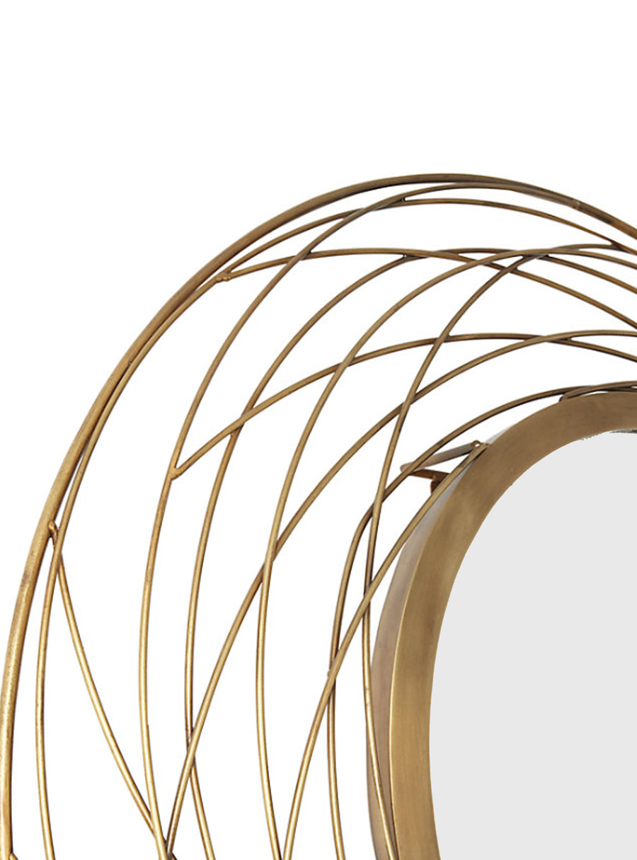 Gold Metal Wire Mirror, Swirl Mirror, Large Frame Mirror – Dutch ...