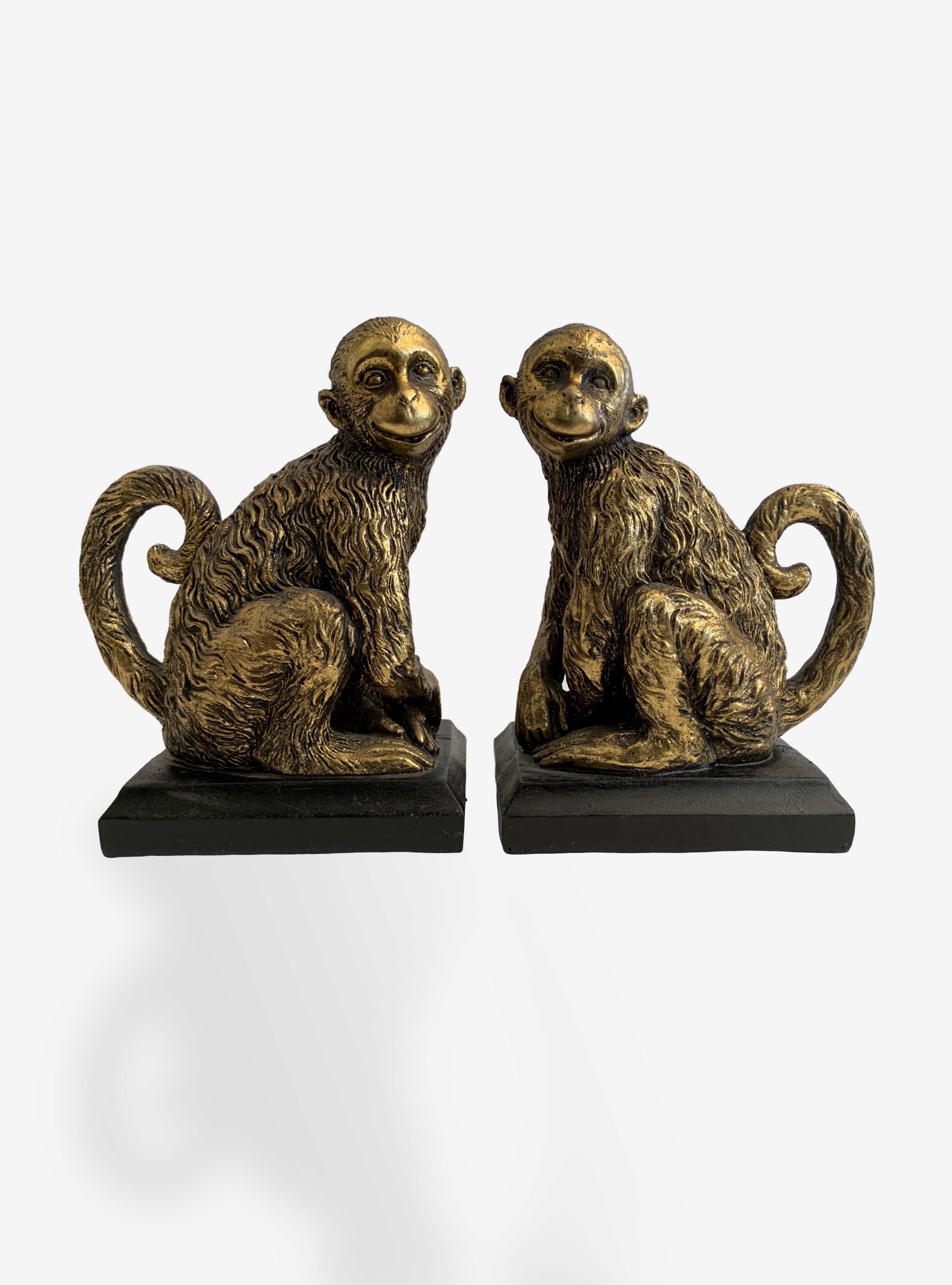 Bookends – Pair of Two Golden Monkey Bookends – Dutch Hospital Luxury ...