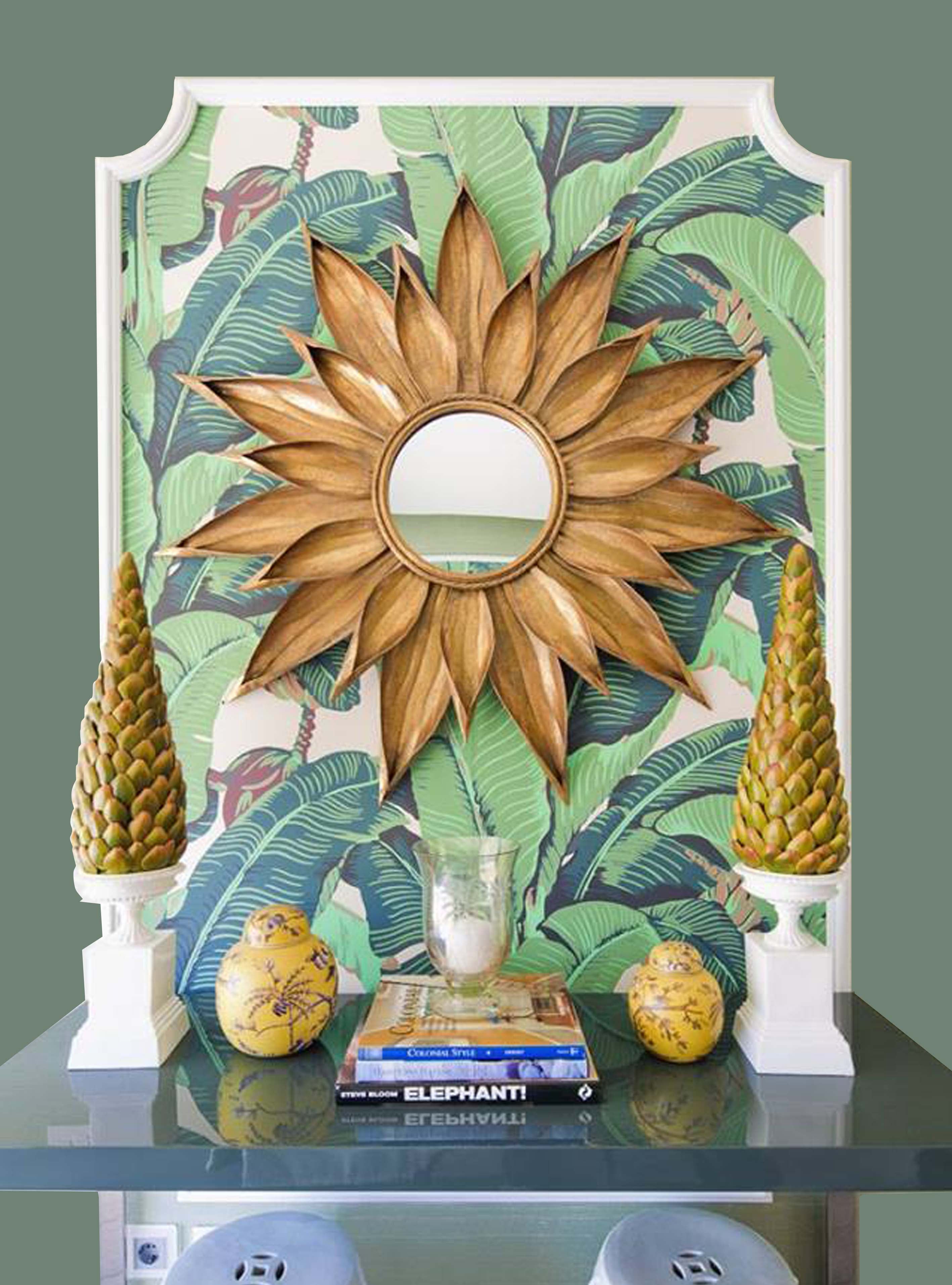 Sunflower Mirror, Golden Petal Sunflower Sun Mirror, Convex Glass Mirr ...