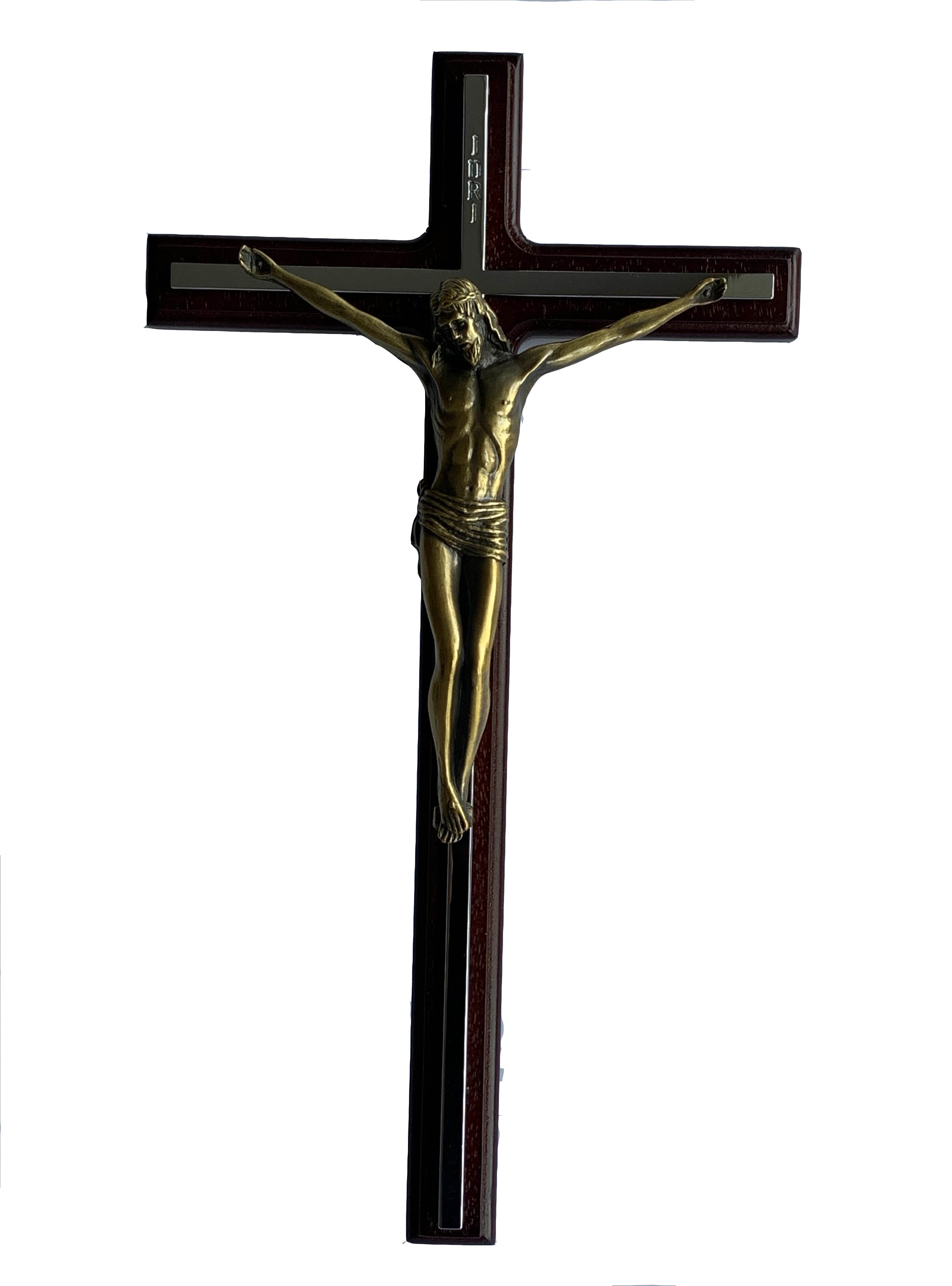 Crucifix Wall Plaque – Jesus On Wooden Cross – King of the Jews – Dutch ...